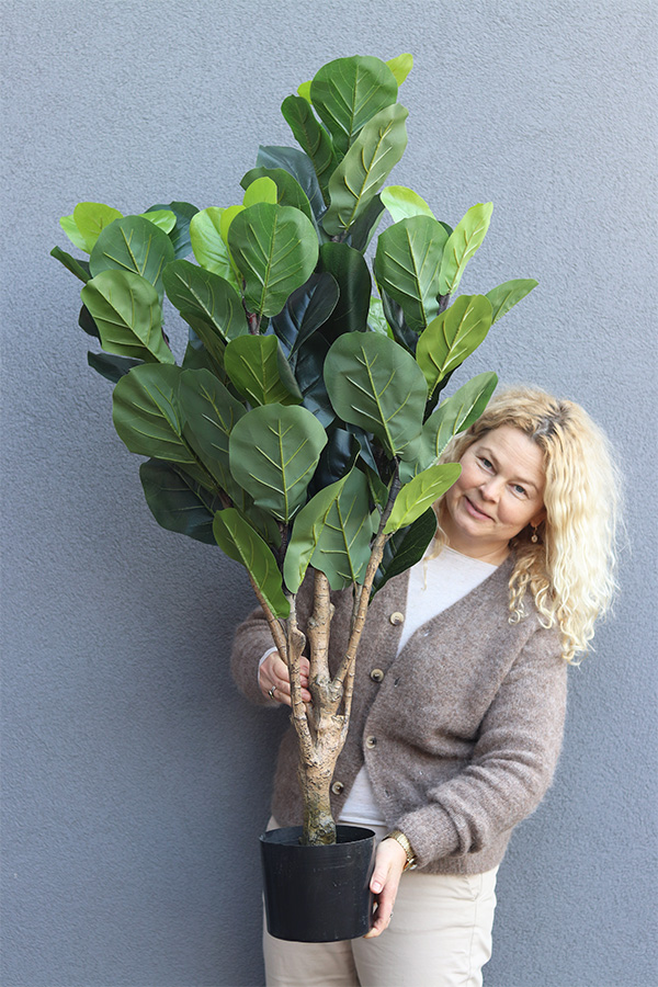 Fikus Dębolistny, sztuczna roślina w doniczce, wys.130cm - tendom.pl