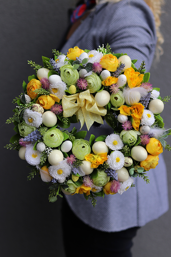 dekoracja wielkanocna / wianek Terula, śr.30cm - tendom.pl