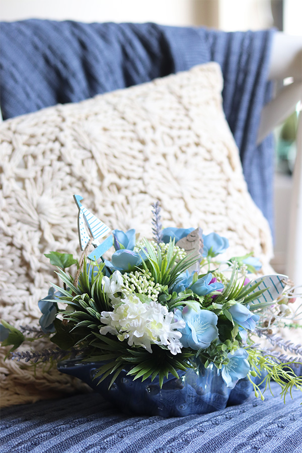 Shell Belle, kompozycja marynistyczna w muszli, wym.20x30x22cm - tendom.pl